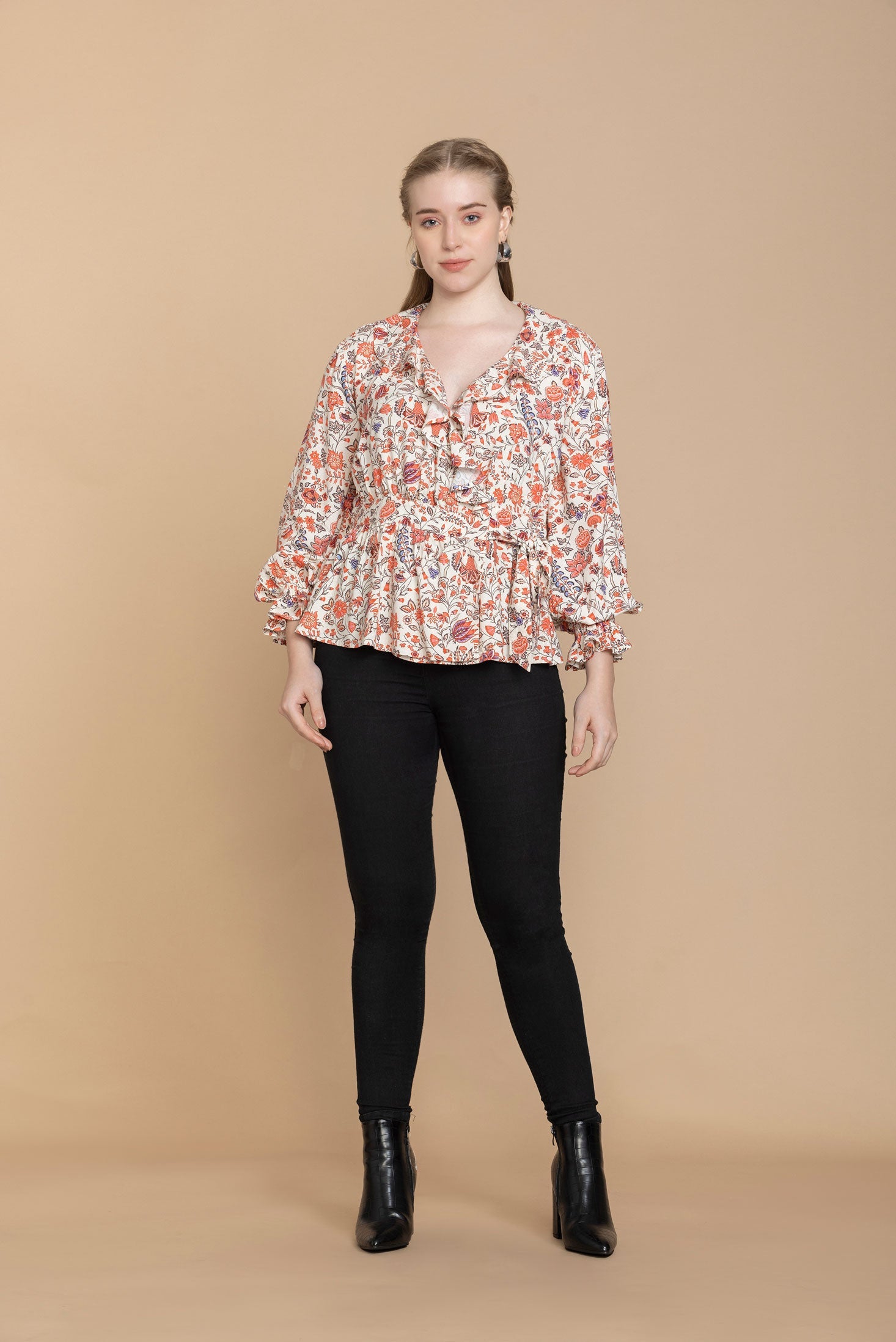 Bohera Priscilla Wrap-Style Floral Top